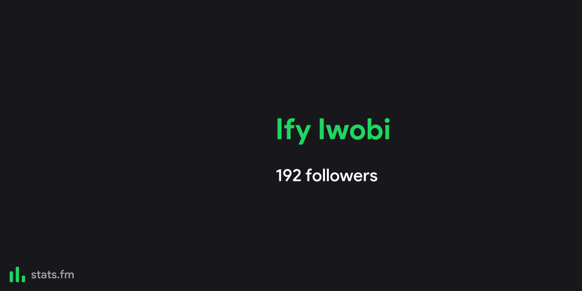 Ify Iwobi music, stats and more | stats.fm