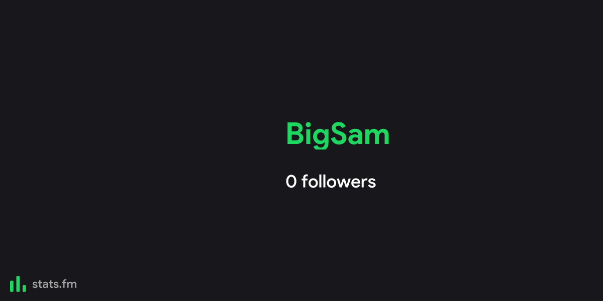 BigSam music, stats and more | stats.fm