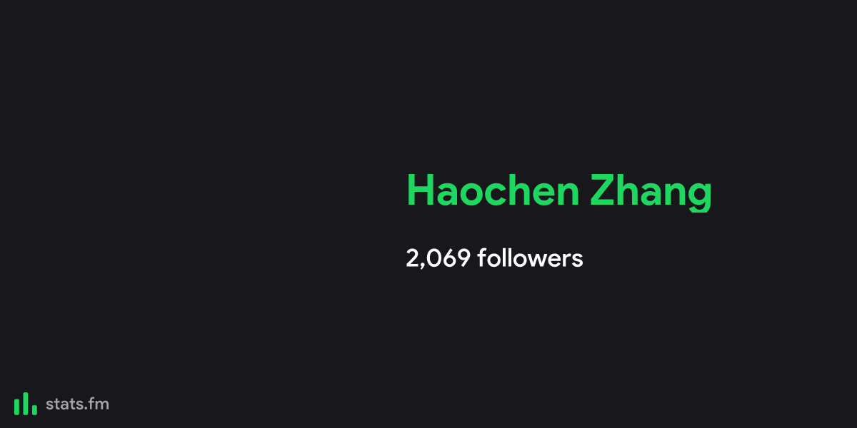 Haochen Zhang music, stats and more | stats.fm