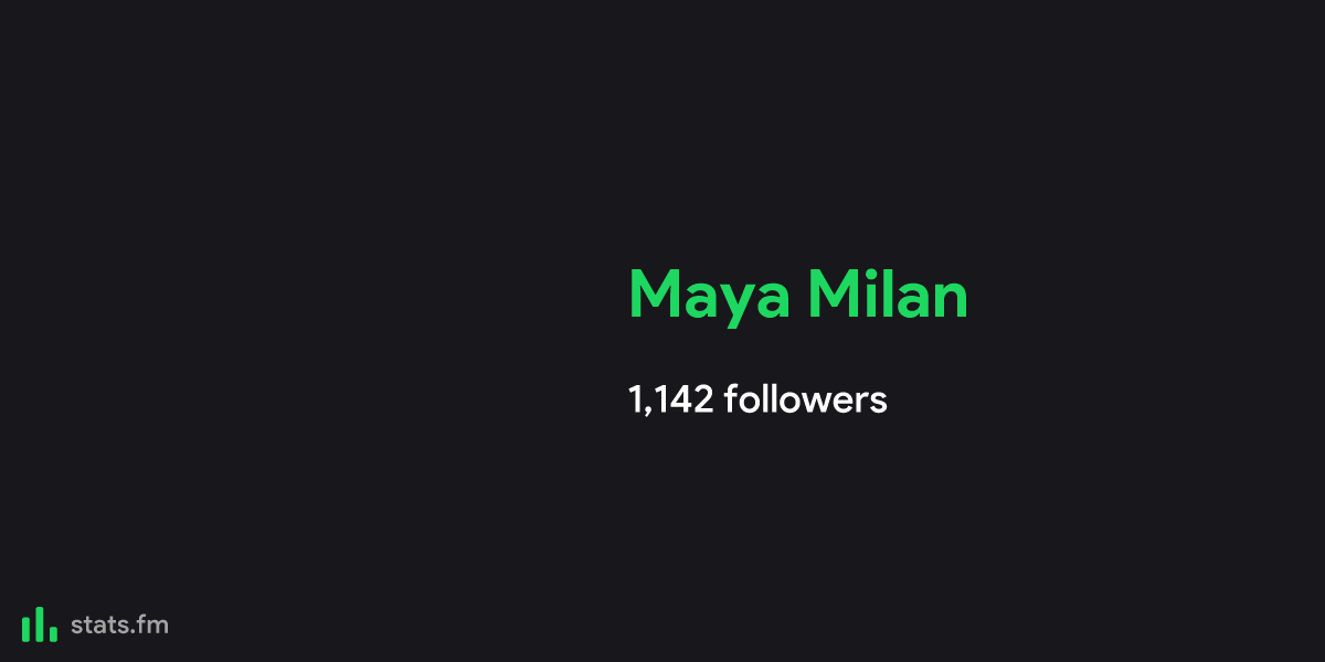 Maya Milan music, stats and more | stats.fm