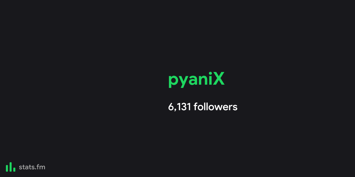 pyaniX music, stats and more | stats.fm