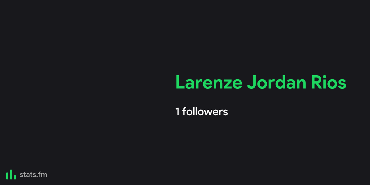 Larenze Jordan Rios music, stats and more | stats.fm