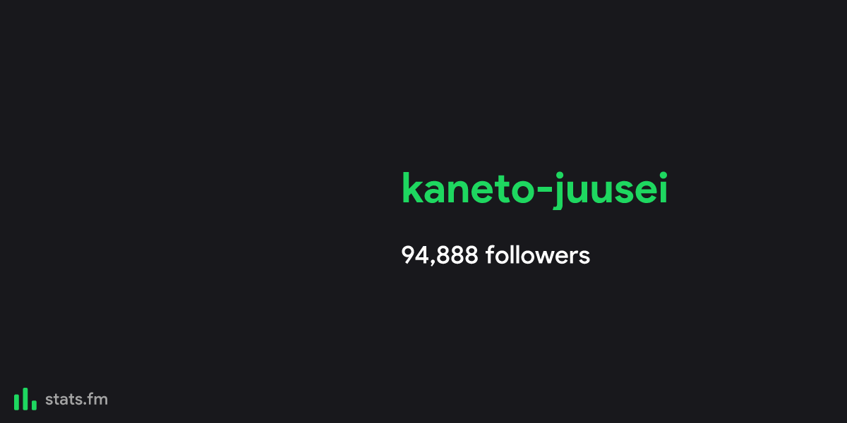 kaneto-juusei music, stats and more | stats.fm