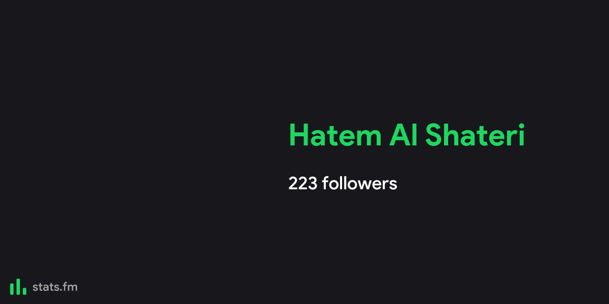 Hatem Al Shateri music, stats and more | stats.fm