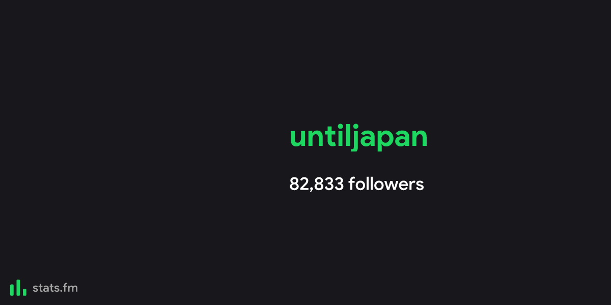 untiljapan music, stats and more | stats.fm