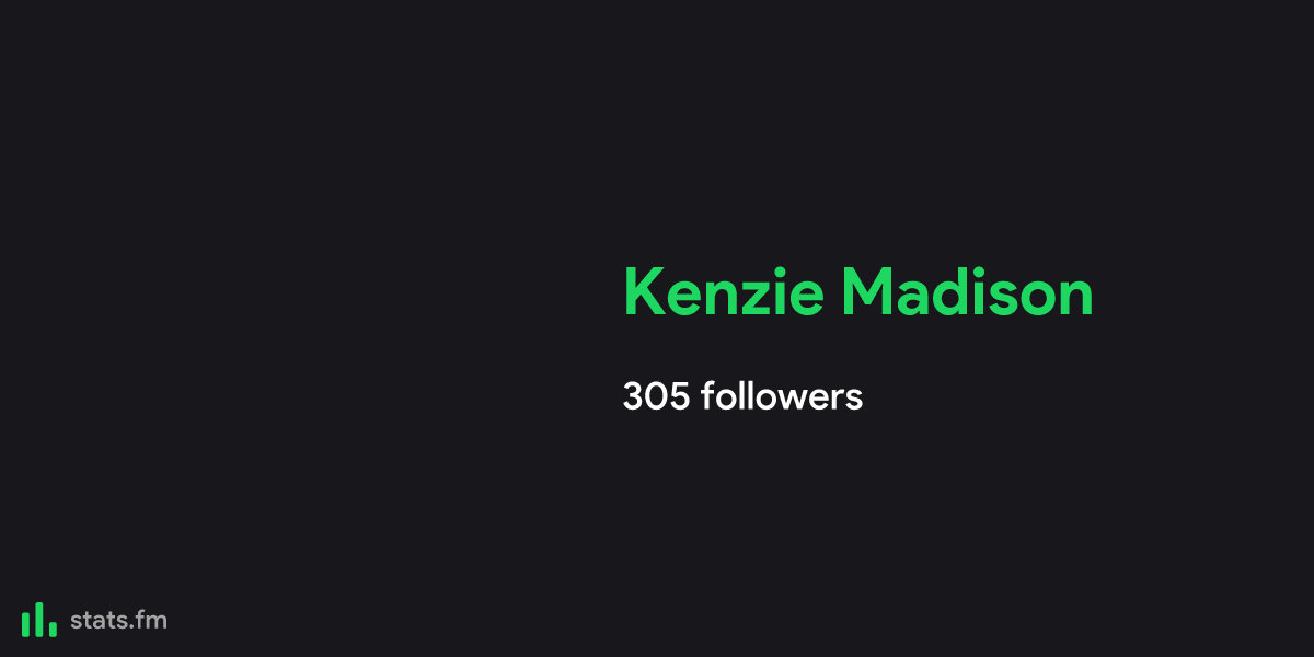 Kenzie Madison music, stats and more | stats.fm