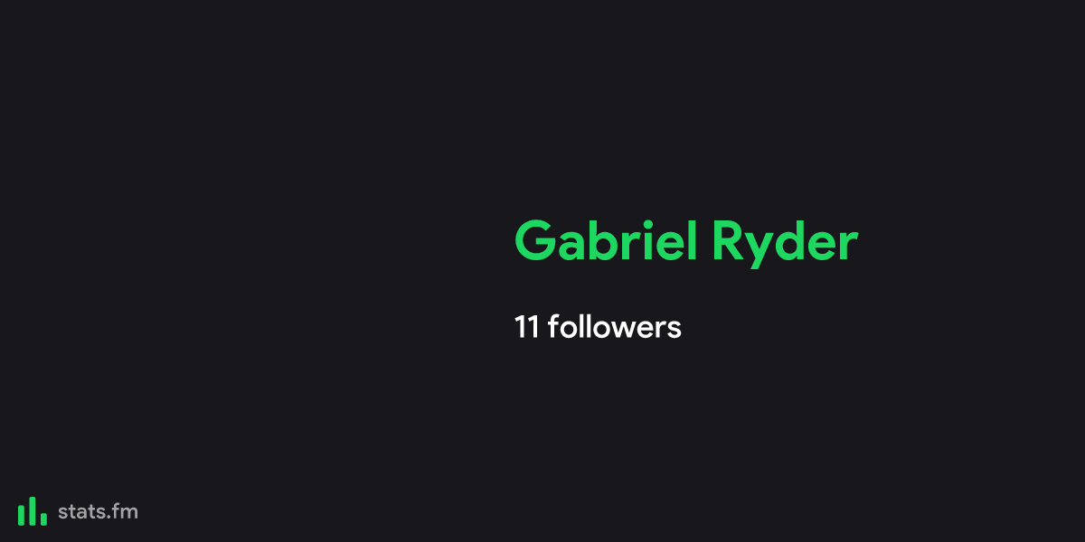 Gabriel Ryder music, stats and more | stats.fm