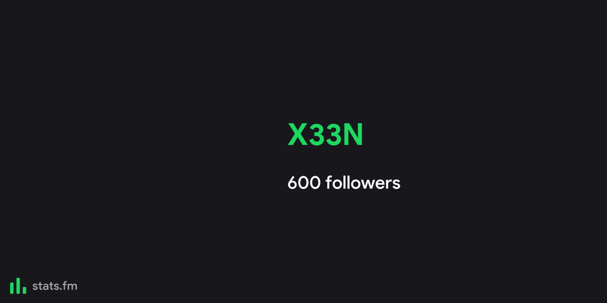 X33N music, stats and more | stats.fm