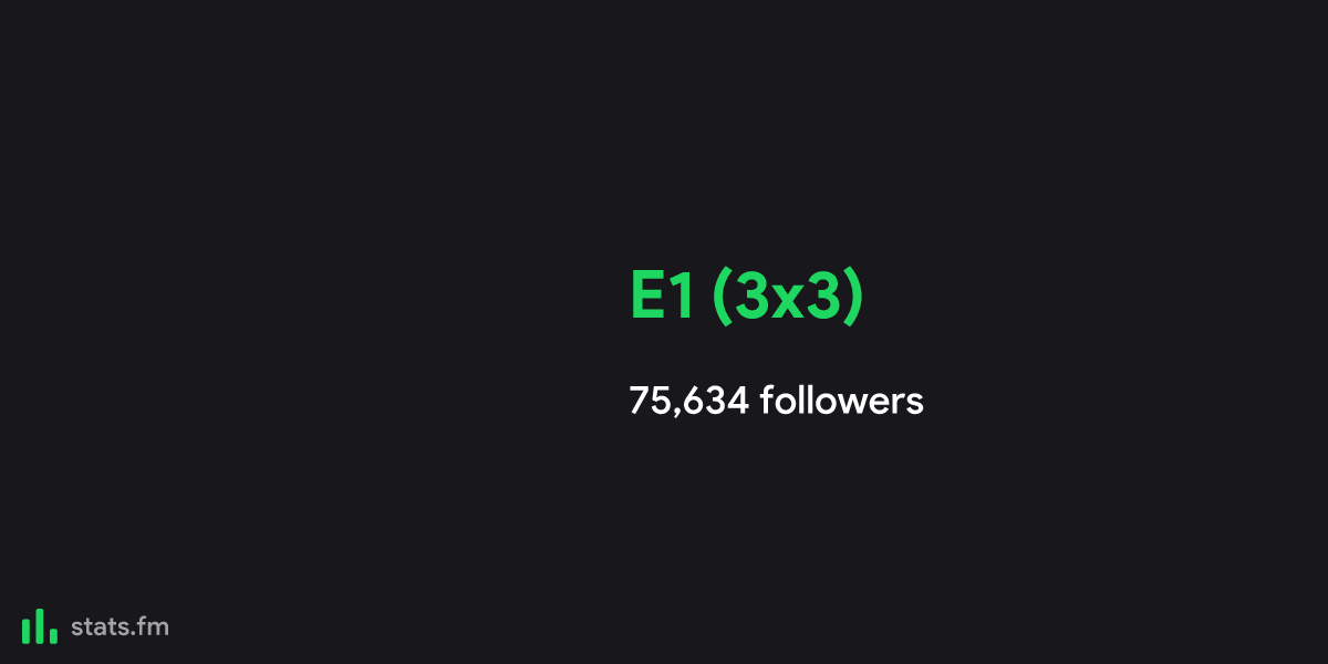 E1 (3x3) music, stats and more | stats.fm