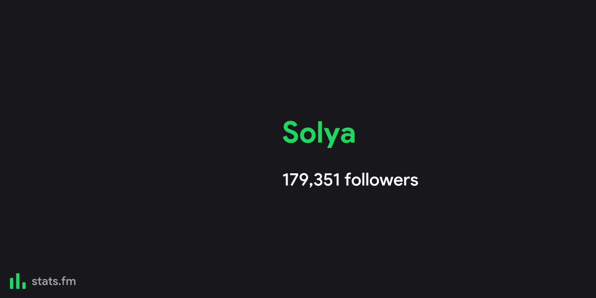 Solya music, stats and more | stats.fm