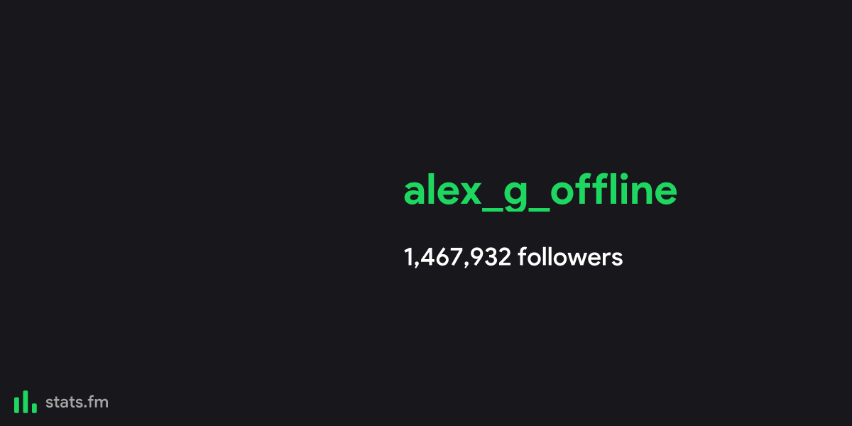alex_g_offline music, stats and more | stats.fm