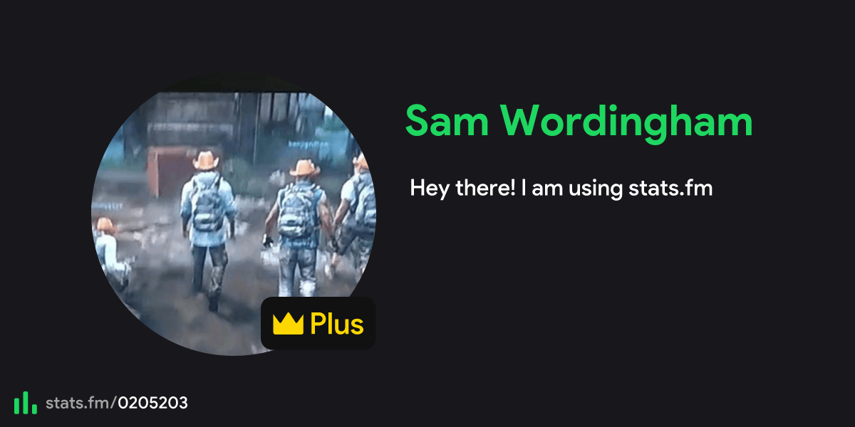 Sam Wordingham's stats, streams and more | stats.fm