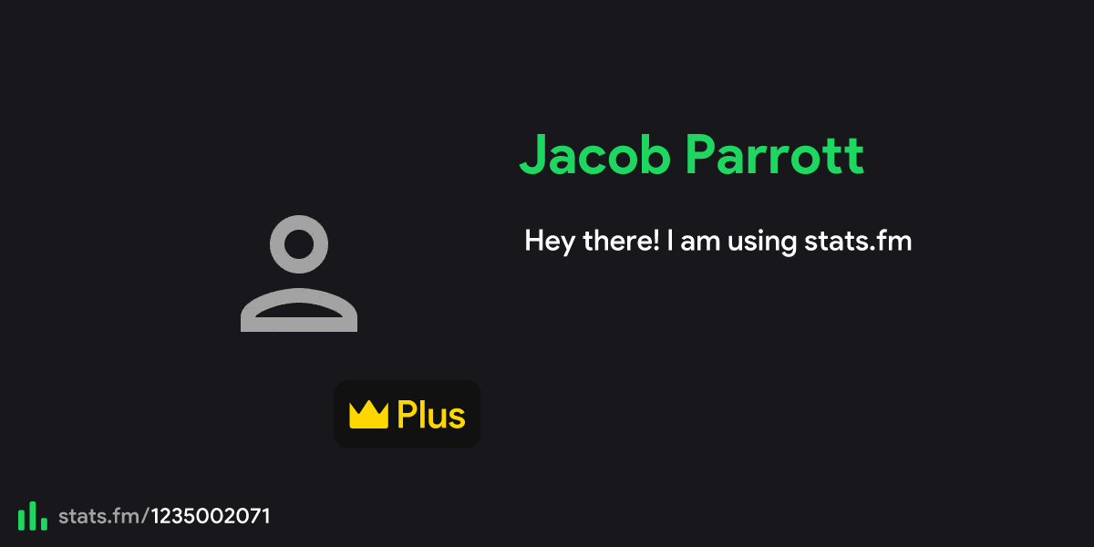 Jacob Parrott's stats, streams and more | stats.fm