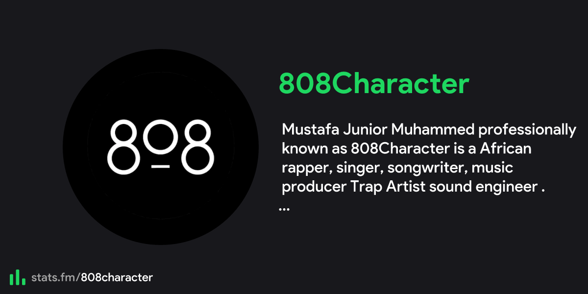 808Character's stats, streams and more | stats.fm