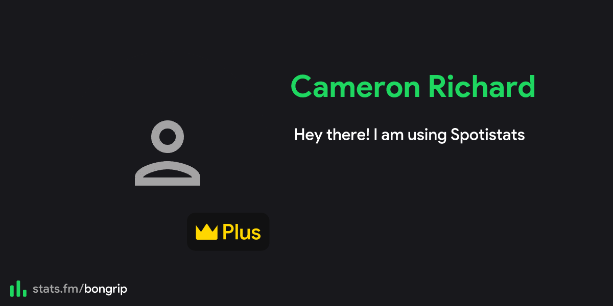 Cameron Richard's stats, streams and more | stats.fm