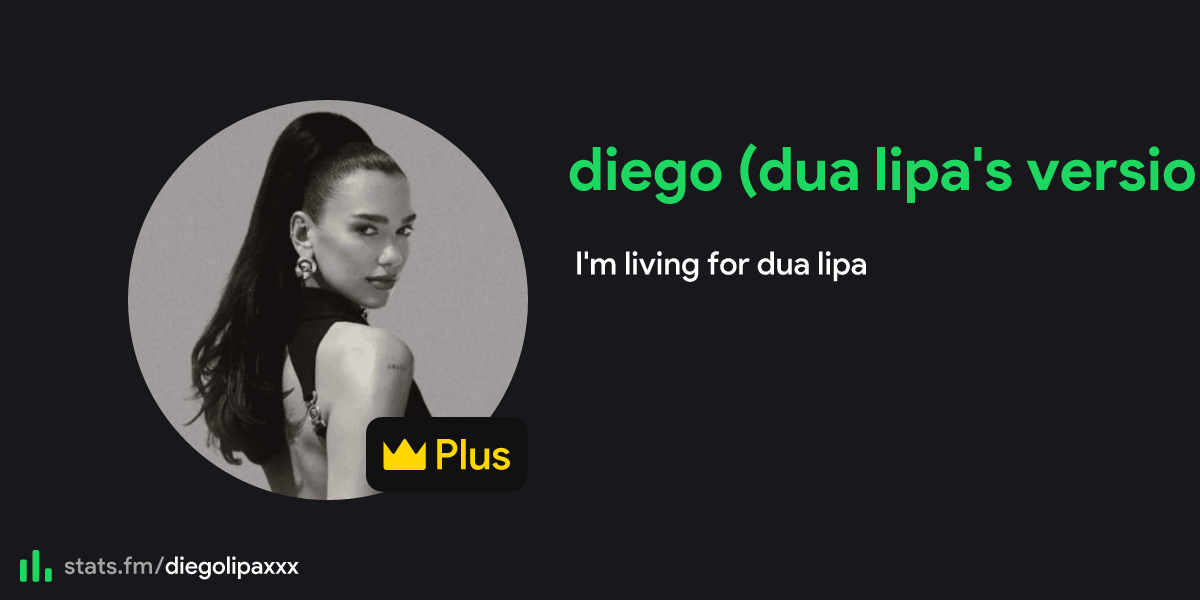 diego (dua lipa's version)'s stats, streams and more | stats.fm
