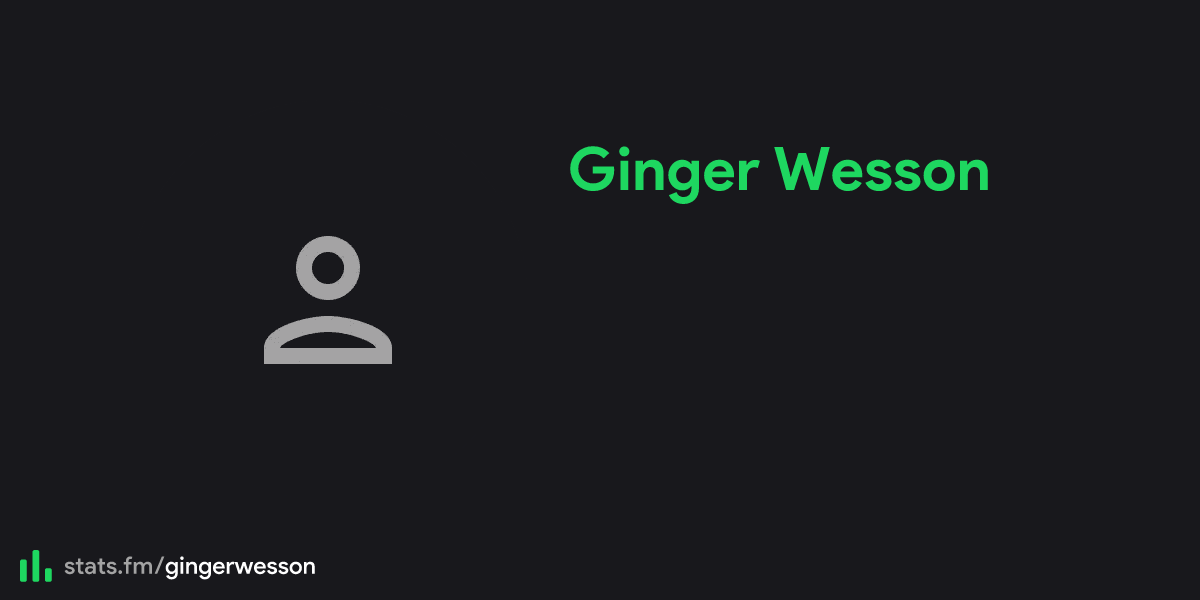 Ginger Wesson's stats, streams and more | stats.fm