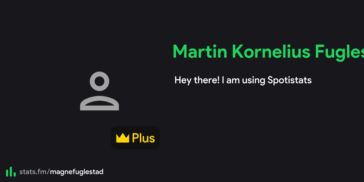 Martin Kornelius Fuglestad's stats, streams and more | stats.fm