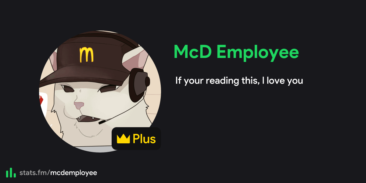 McD Employee's stats, streams and more | stats.fm
