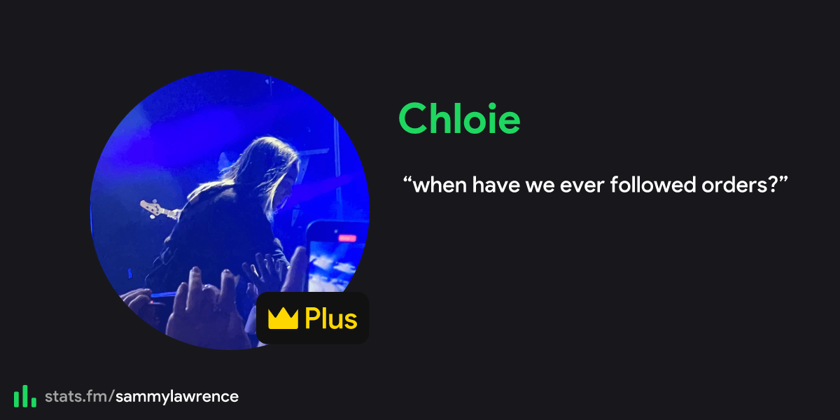 Chloie's stats, streams and more | stats.fm