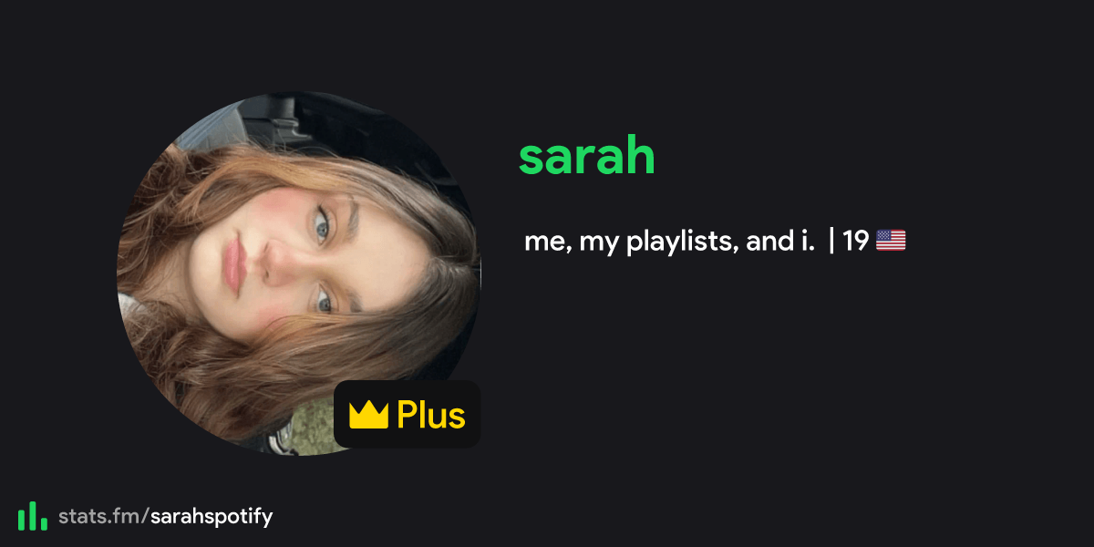 sarah's stats, streams and more | stats.fm