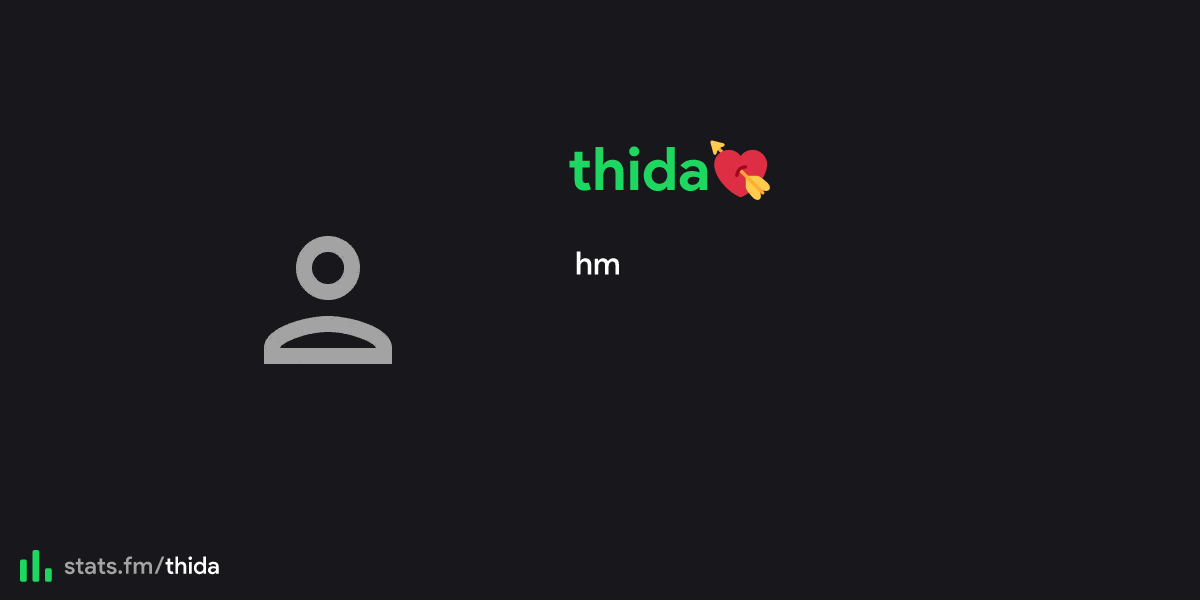thida💘's stats, streams and more | stats.fm