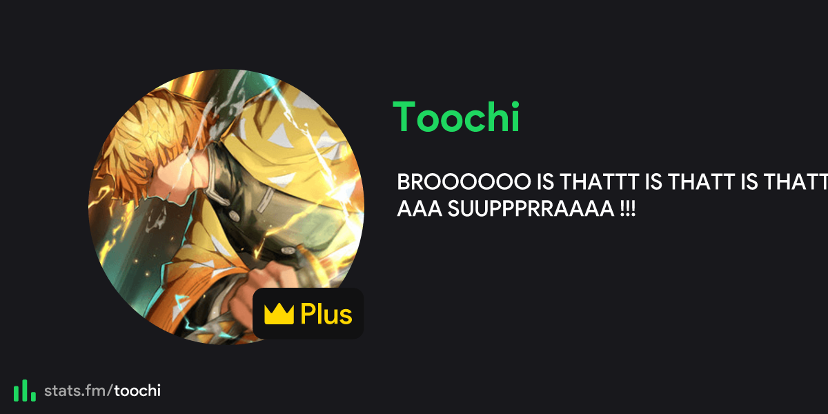 Toochi's stats, streams and more | stats.fm