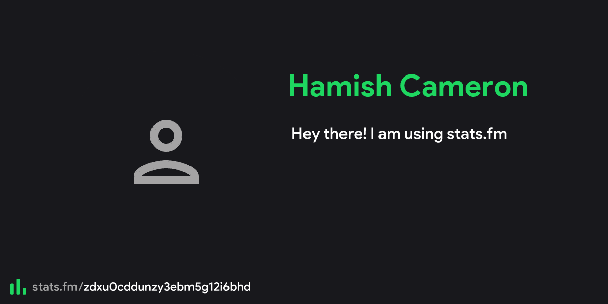 Hamish Cameron's stats, streams and more | stats.fm